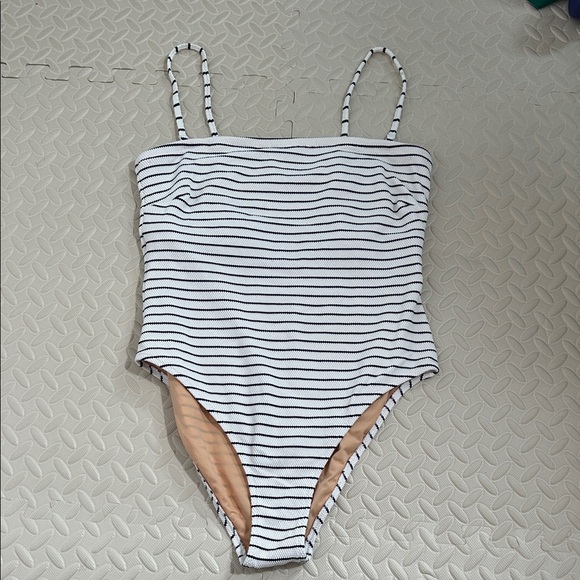 J. Crew | Swim | J Crew Navy And White Striped One Piece Swimsuit ...